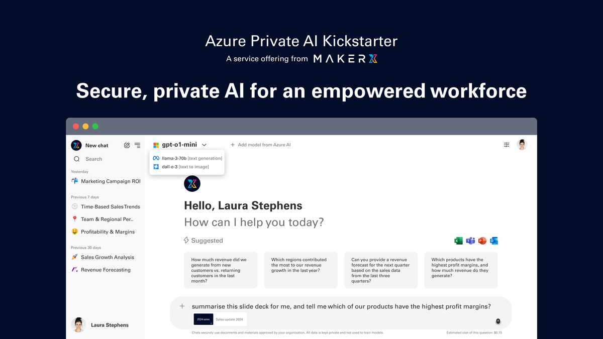 Transform Your Business with MakerX's Azure Private AI Kickstarter